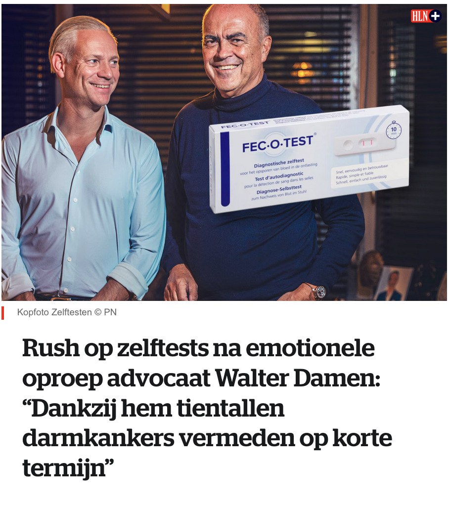 Rush op zelftests na emotionele oproep advocaat Walter Damen: “Dankzij ...